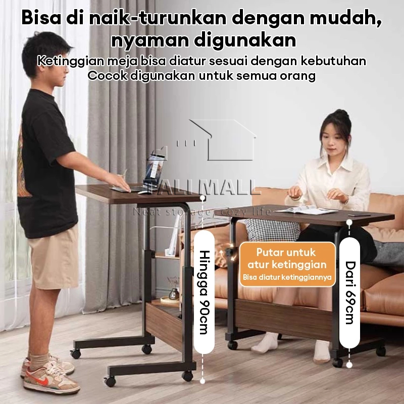 Jual Meja Laptop Roda Meja Belajar Standing Meja Laptop Adjustable Meja ...