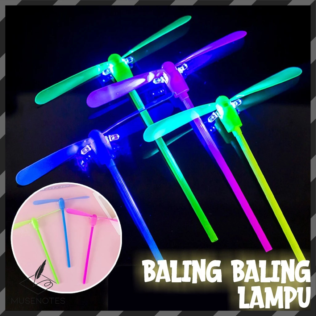 Jual Baling Baling Lampu LED Terbang Sintir Sambung Plastik Mainan Anak ...