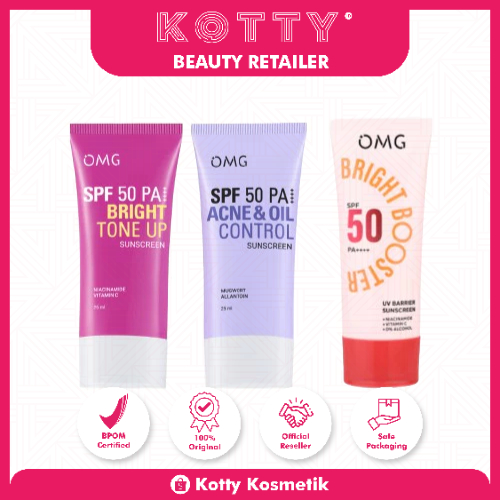 Jual Kotty Kosmetik - OMG Oh My Glow Sunscreen Series/ Bright Booster ...