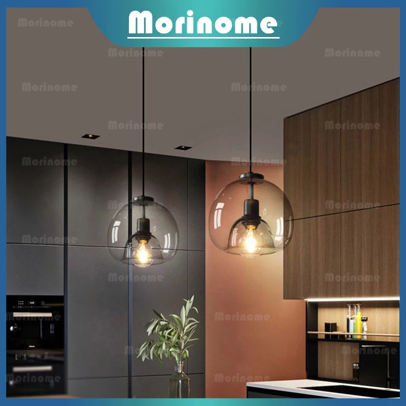 Jual Lampu Gantung Minimalis Kaca Lampu Hias Nordic Modern Restoran Meja Makan Ruang Tamu Kamar ...