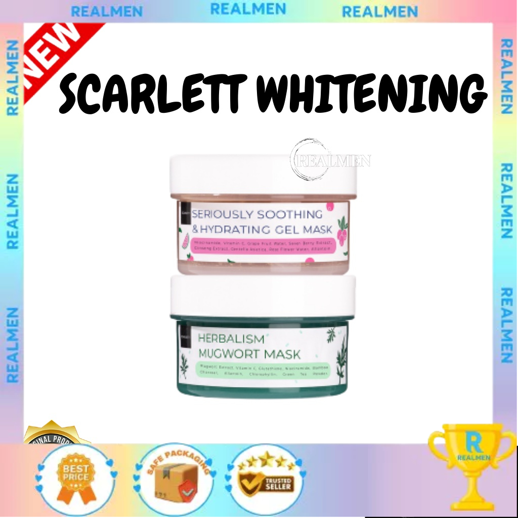 Jual Scarlett Whitening Herbalism Mugwort Mask Seriously Soothing ...