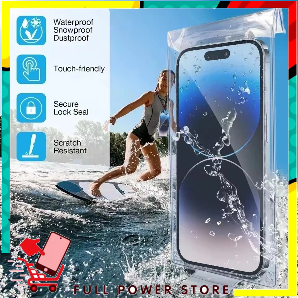 Jual FPS Sarung HP Anti Air Motif Polos Pouch HP Transparant Smartphone ...