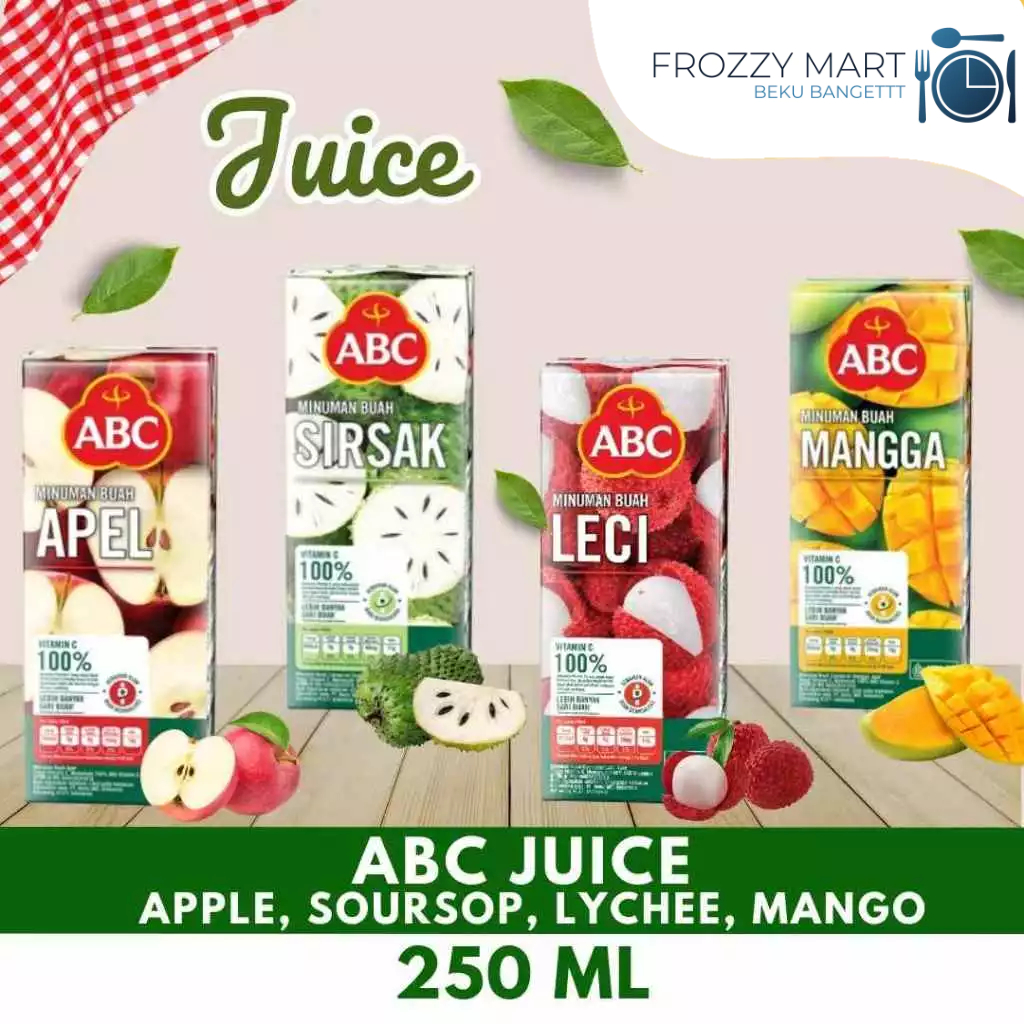 Jual ABC Juice 250ml – Minuman Buah Apel, Sirsak, Leci, Mangga | Jus ...