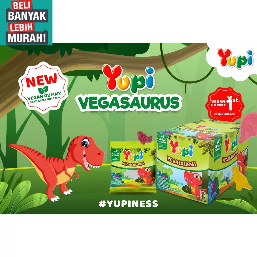 Jual YUPI VEGASAURUS 1 BOX ISI 12 PCS ( BELI BANYAK LEBIH MURAH ...