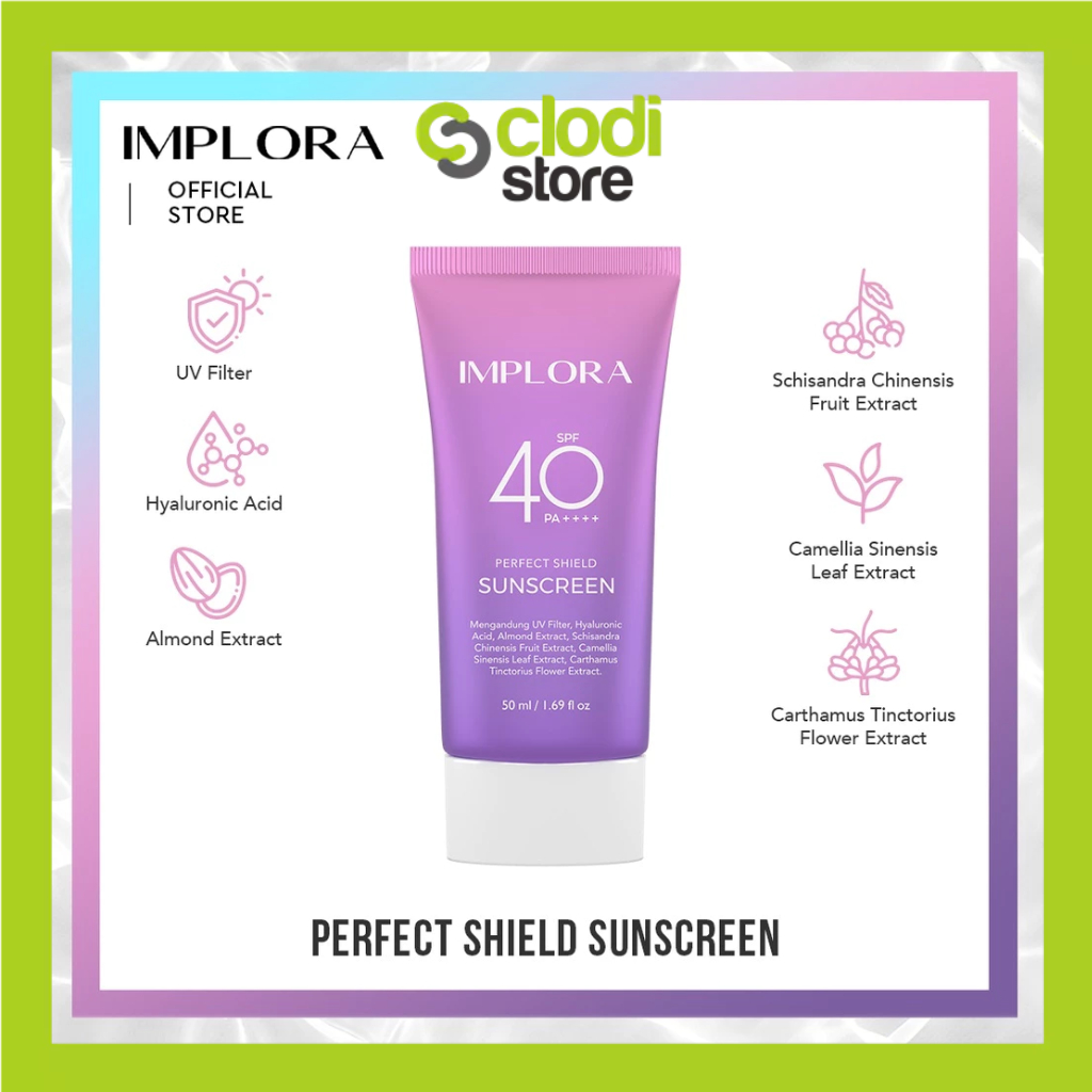 Jual Implora Perfect Shield Sunscreen SPF 40 PA++++ Sunscreen Wajah ...