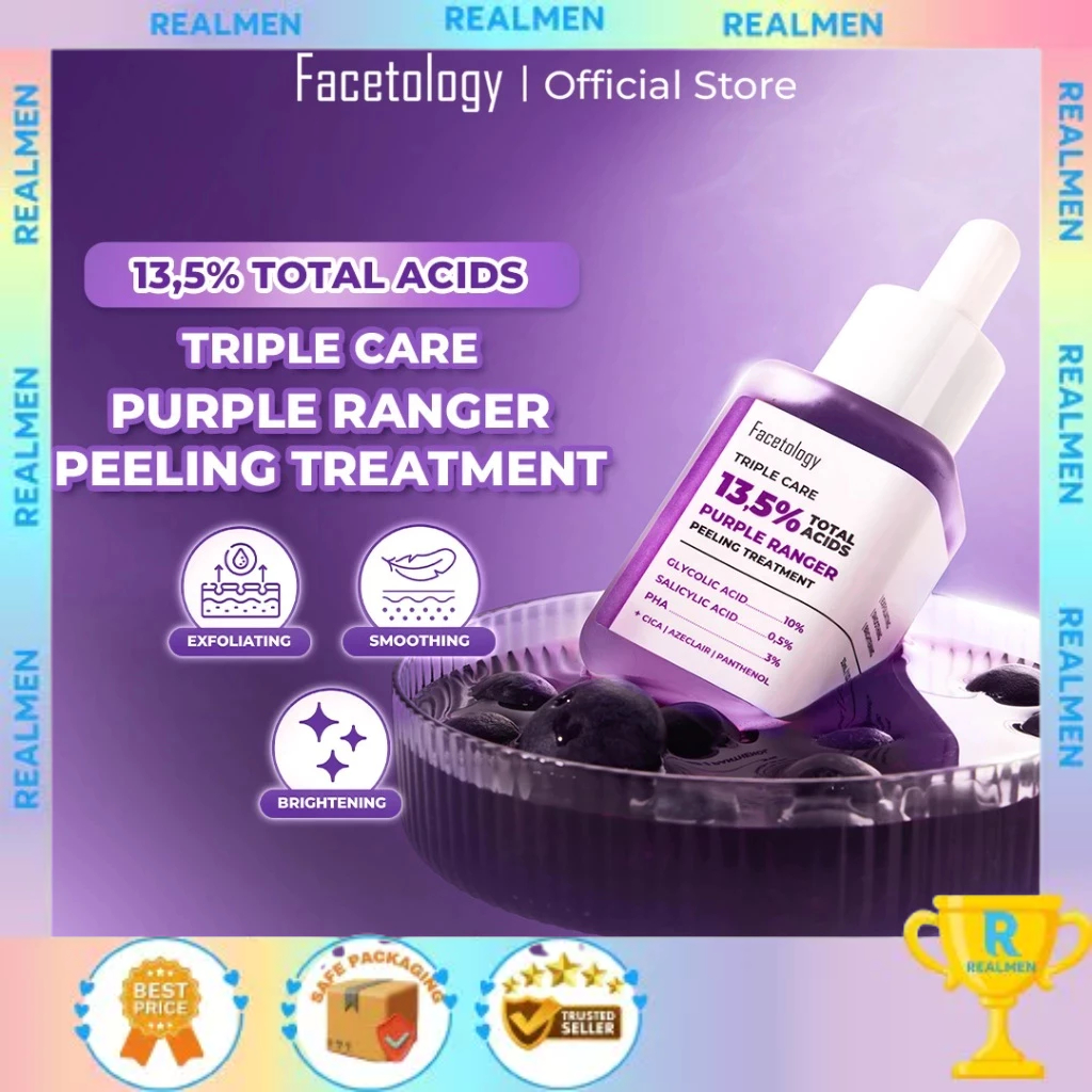 Jual FACETOLOGY Triple Care 13.5% Total Acids Purple Ranger Peeling ...
