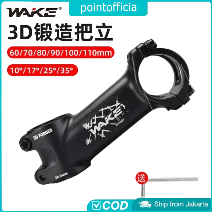 Jual WAKE Stem Stang Sepeda Oversize OS 31.8mm 17 derajat 70/80/90/100 ...