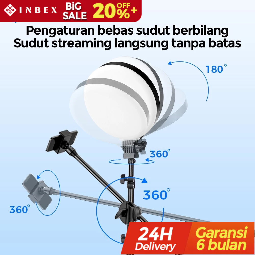 Jual Siap! INBEX IPL16 Lampu panel Bundar Portabel Kecerahan&3 Warna ...