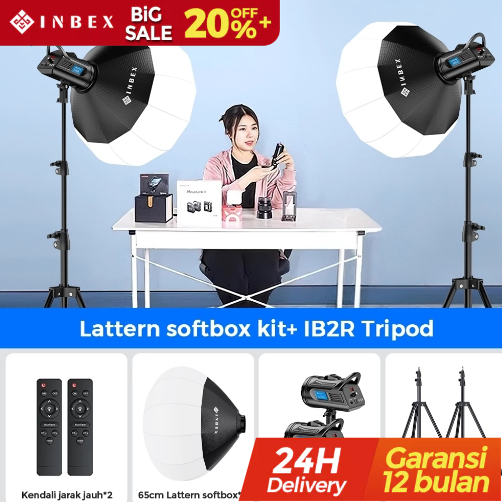Jual ⭐Bright Pro】INBEX IL100S Profession Lampu Studio 100W Live kit ...