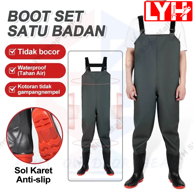Jual READY Bisa Grosir Sepatu Boot Karet Petani Sawah Panjang Celana ...