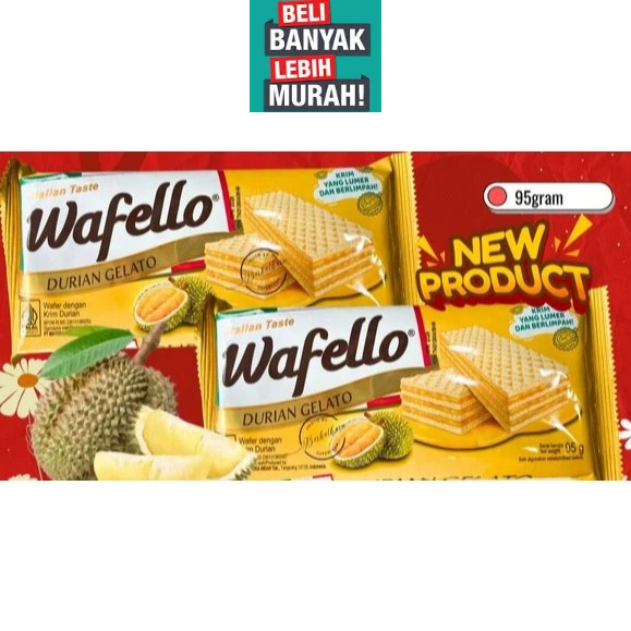 Jual ROMA WAFELLO DURIAN 95GR ( BELI BANYAK LEBIH MURAH ) | Shopee ...
