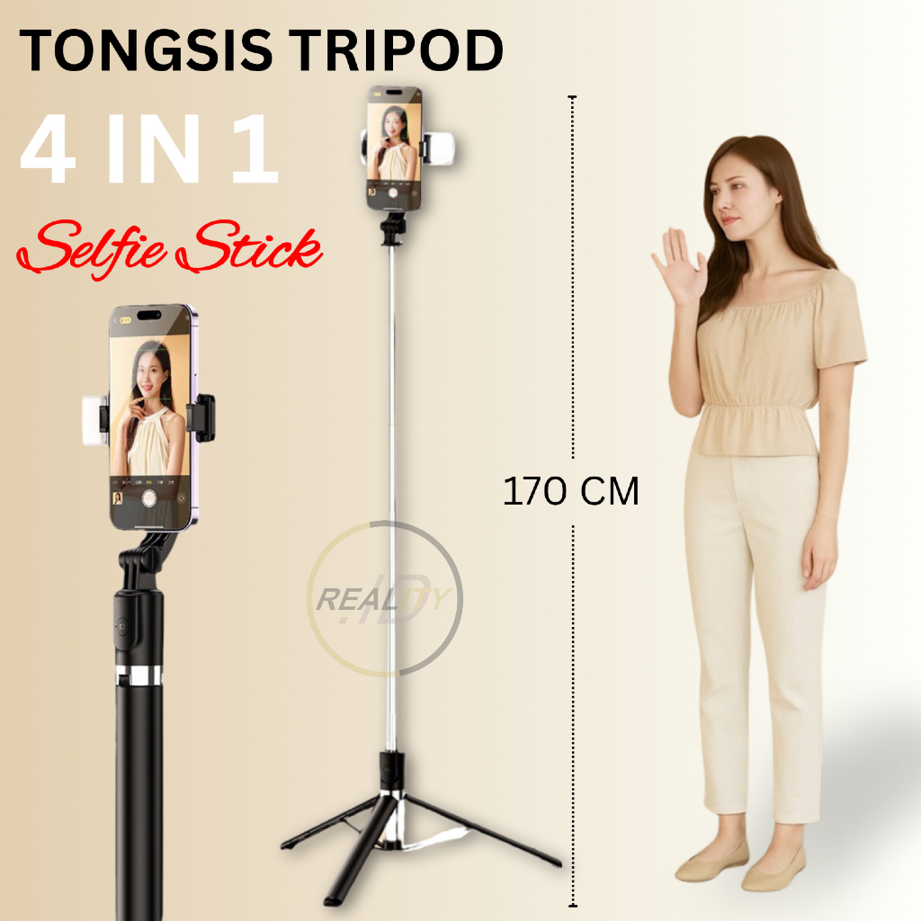 Jual Tripod Tongsis Bluetooth LED 170 CM 4 in 1 Multifungsi Selfie ...