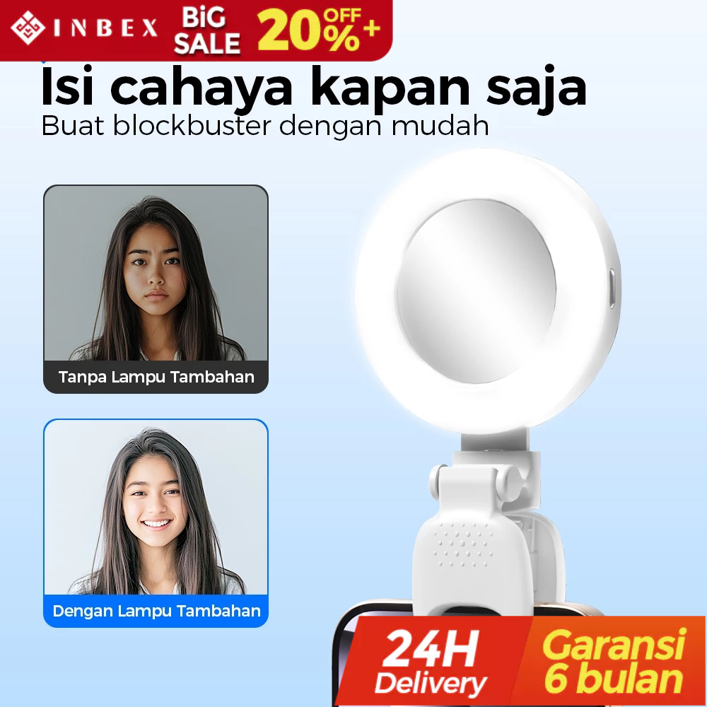Jual INBEX IPL2 Pocket Ringlight 2 in 1 PL4 Mini Led Lighting Konten Portable Selfie 3 warna ...
