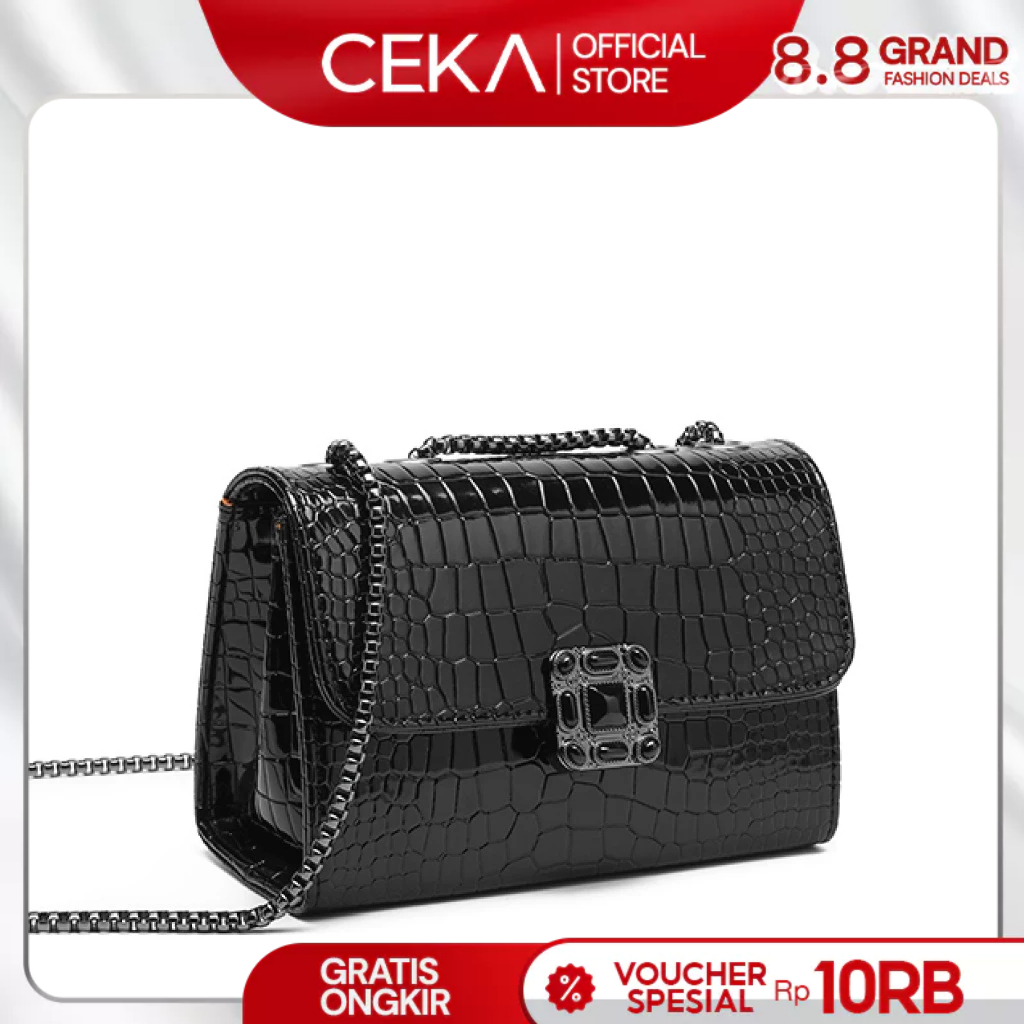 Jual CEKA Tas Selempang Wanita Bag Wanita Cewek Croco Mini Tali Rantai ...