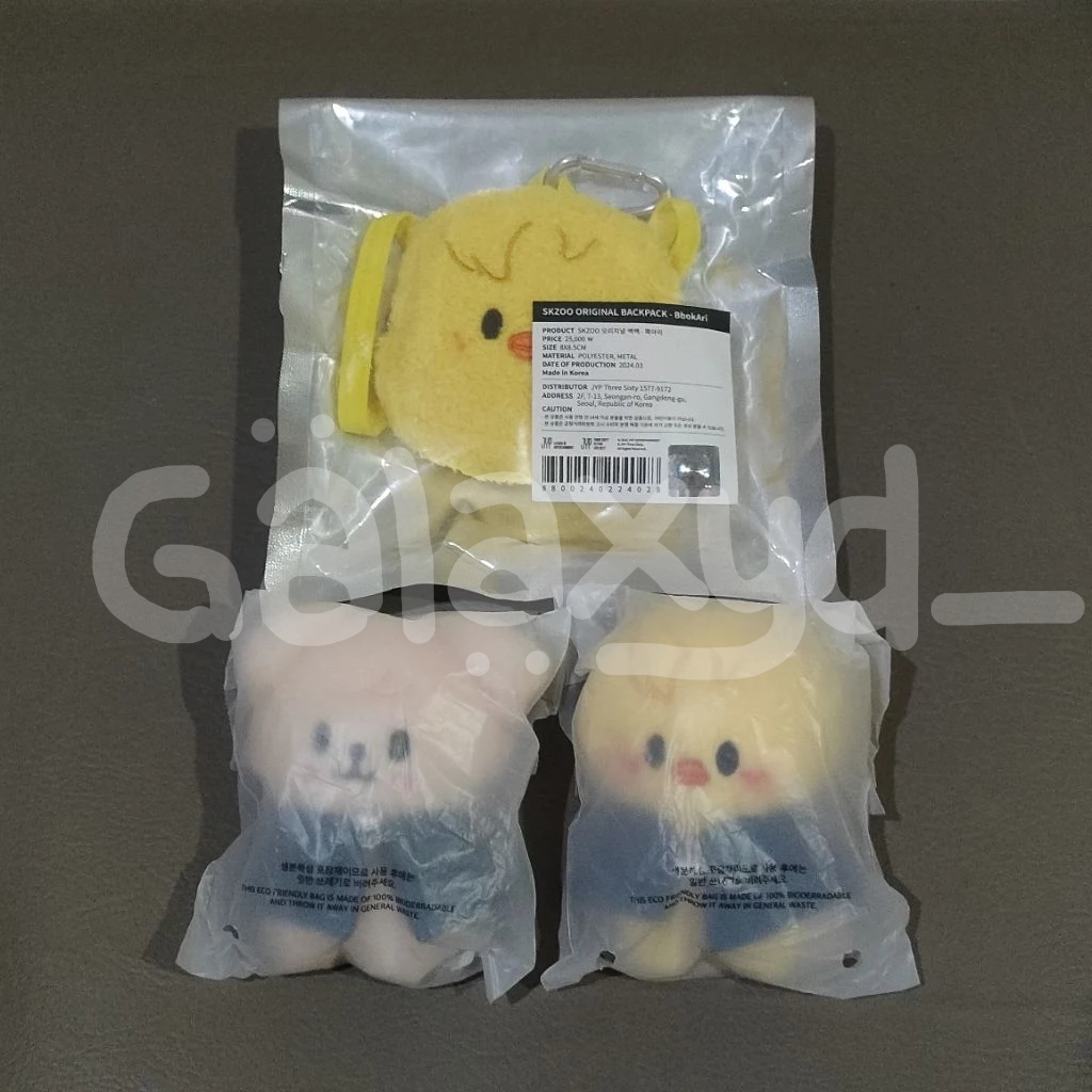 Jual ready stock merch skzoo original back pack bag pouch keyring plush ...