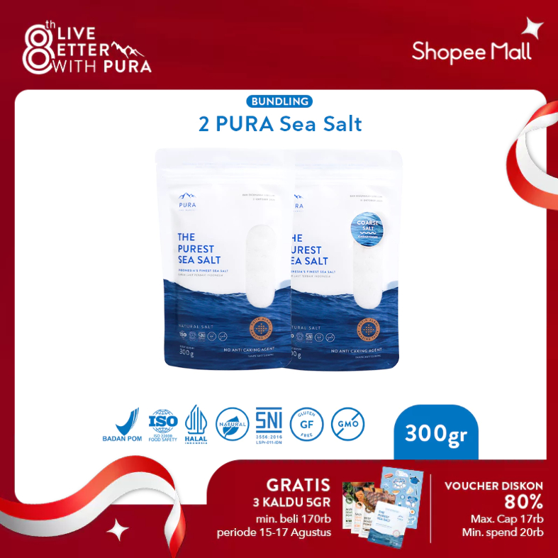 Jual Pura Sea Salt (300gr) 2 Pcs - Garam Laut - Garam Natural - Garam ...