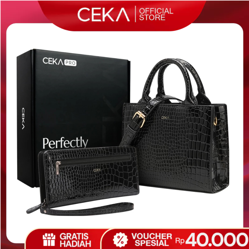 Jual [FREE BOX] [TERBARU] CEKA PRO Tas Wanita Linan Gift Set Tas ...