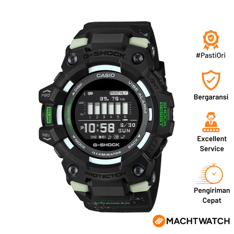 Jual Jam Tangan Pria Casio G-Shock GBD-100LM-1DR G-Squad Midnight City Run Digital Dial Black ...