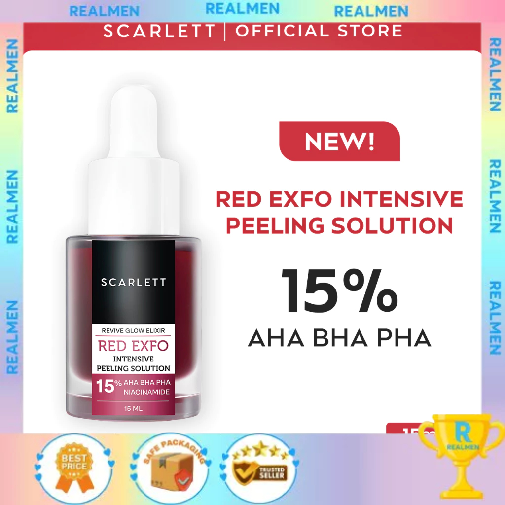 Jual Scarlett Whitening Revive Glow Elixir Red Exfo Intensive Peeling ...