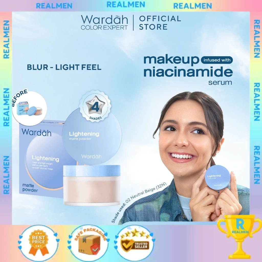 Jual WARDAH Lightening Matte Powder 20 g |Smooth-Matte Finish SPF 20 ...