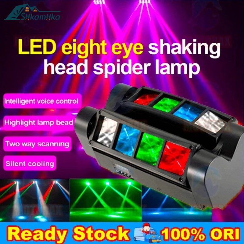 Jual Lampu Kepala Bergerak Spider/ Spider Moving Head Lights 8x5W LED ...