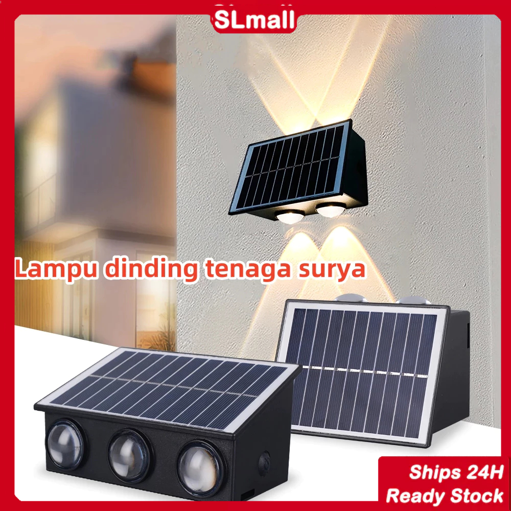 Jual 【Harga Minimum】Lampu Dinding Tenaga Surya LED Luar Ruangan Tahan Air Sensor LED 4/6/8/Warna ...