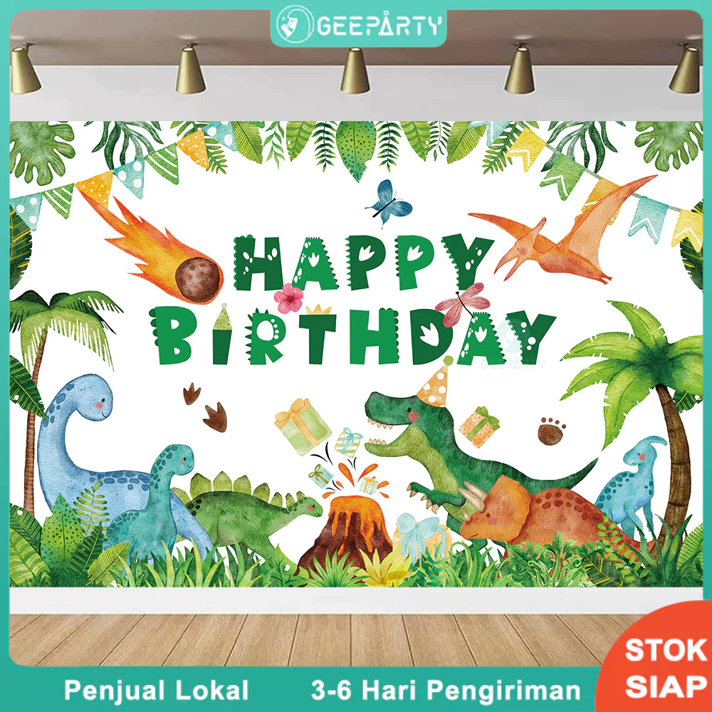 Jual 150*100CM Latar Belakang Dinosaurus Komet Tertabrak Spanduk ...