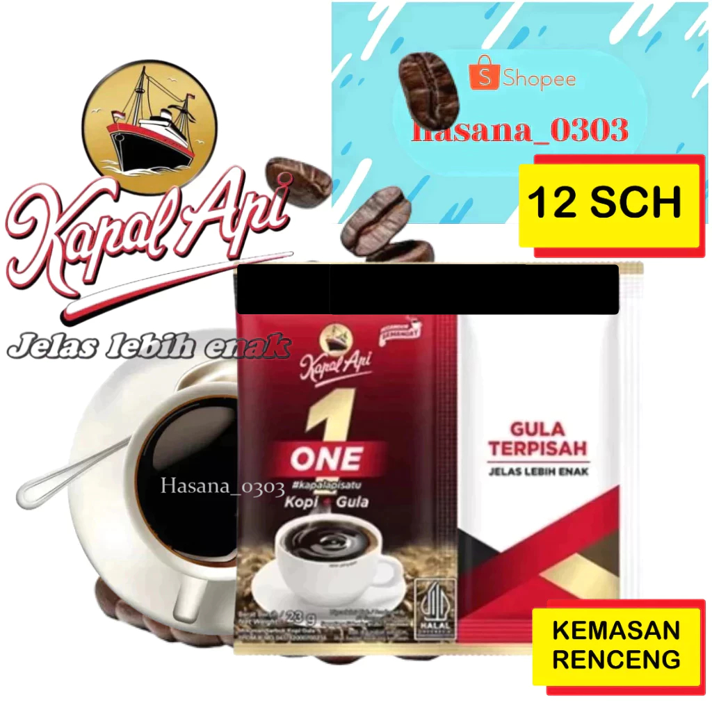 Jual KAPAL API ONE Gula Terpisah isi 12 SACHET [ RENCENG ] | Shopee ...