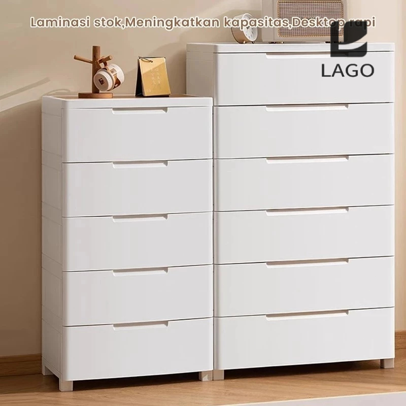 Jual LAGO Lemari Laci Plastik Modular 5 Susun - Aesthetic Tahan Berat ...