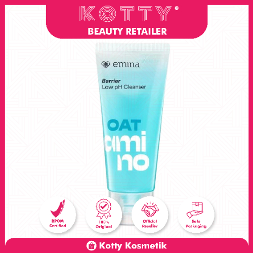 Jual Kotty Kosmetik - EMINA Facial Wash Oat Amino Ceramide Barrier Low ...
