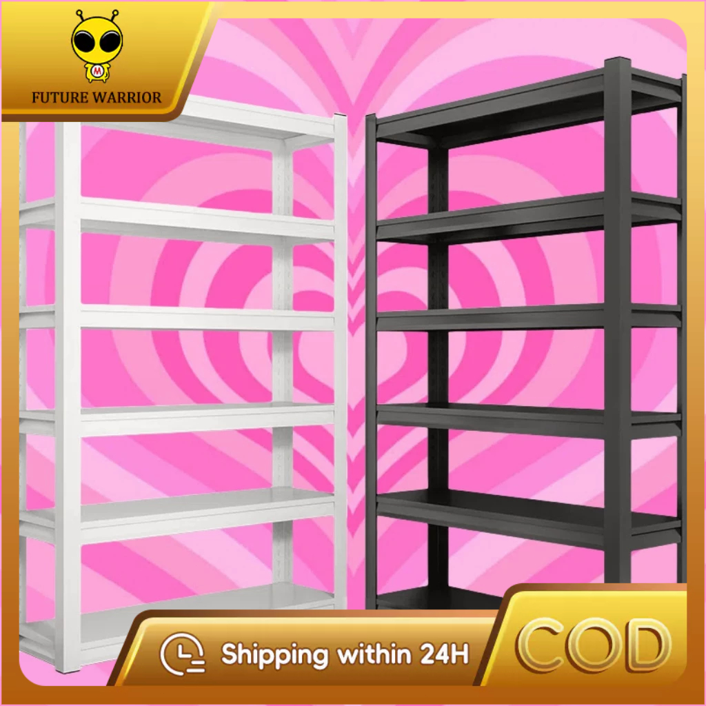 Jual 【100%besi】Metal Rack Steel Rack Boltless Rack Goods Storage Shelf ...