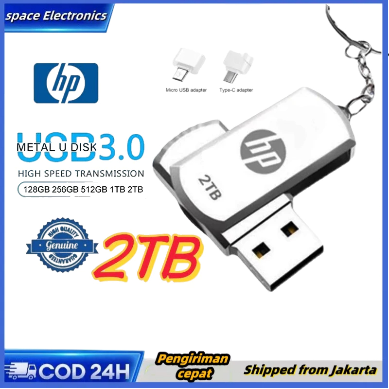 Jual Flashdisk HP 2TB/1TB Flash Drive Metal Waterproof High Speed U ...