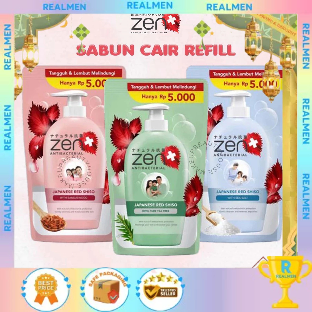 Jual ZEN Antibacterial Refill 85ml | Sabun Cair Zen Japanese Red Shiso ...