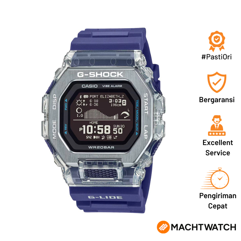 Jual Jam Tangan Pria Casio G-Shock G-Lide GBX-100S-2JF Summer Surf Scene Digital Dial Blue Resin ...