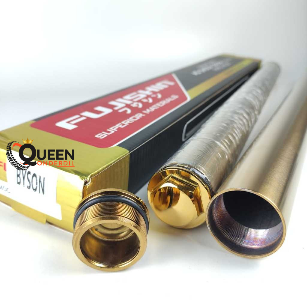 Jual AS SHOCK DEPAN GOLD YAMAHA BYSON (45P) P:57CM D:41MM FRONT PIPE ...