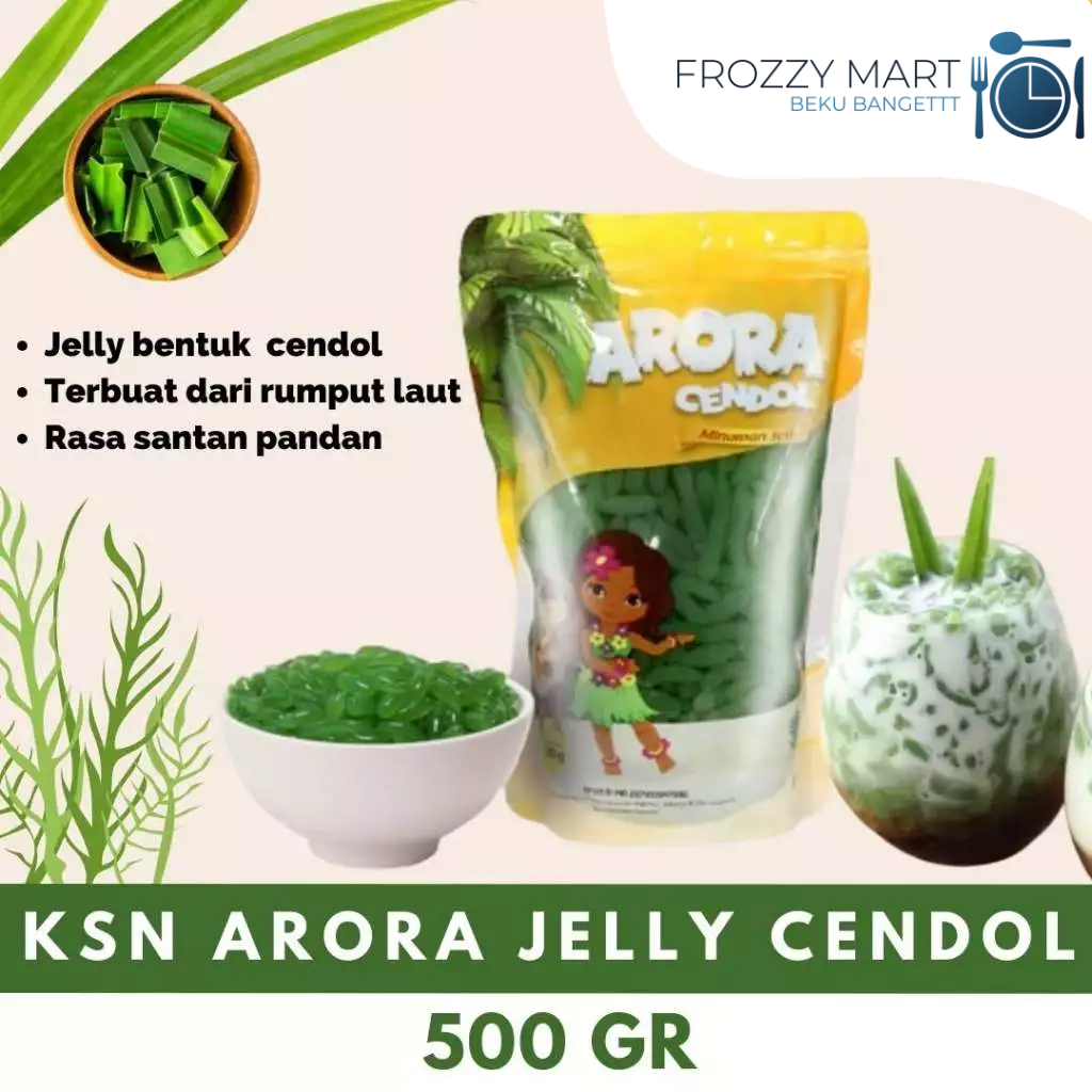 Jual Arora Jelly Cendol Kosena 500gr – Cendol Jelly Siap Pakai Untuk Es ...