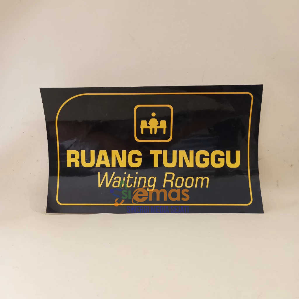 Jual Stiker Ruang Tunggu | Stiker Nama Ruang Tunggu / Waiting Room ...