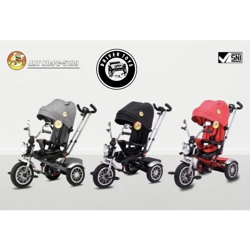 Jual sepeda stroller PACIFIC 2 IN 1 5199 (R/BK/G) PC-5199 | Shopee Indonesia