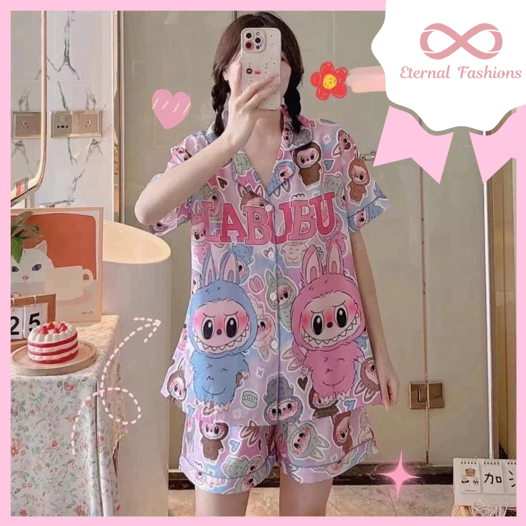 Jual EternalFashions Pajamas Labubu | Baju Tidur Dewasa Labubu Import ...