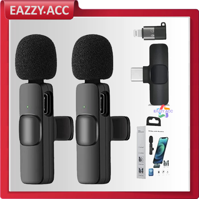 Jual Microphone Wireless K9 | K35 | J13 Clip On Dual Mic Type C ...