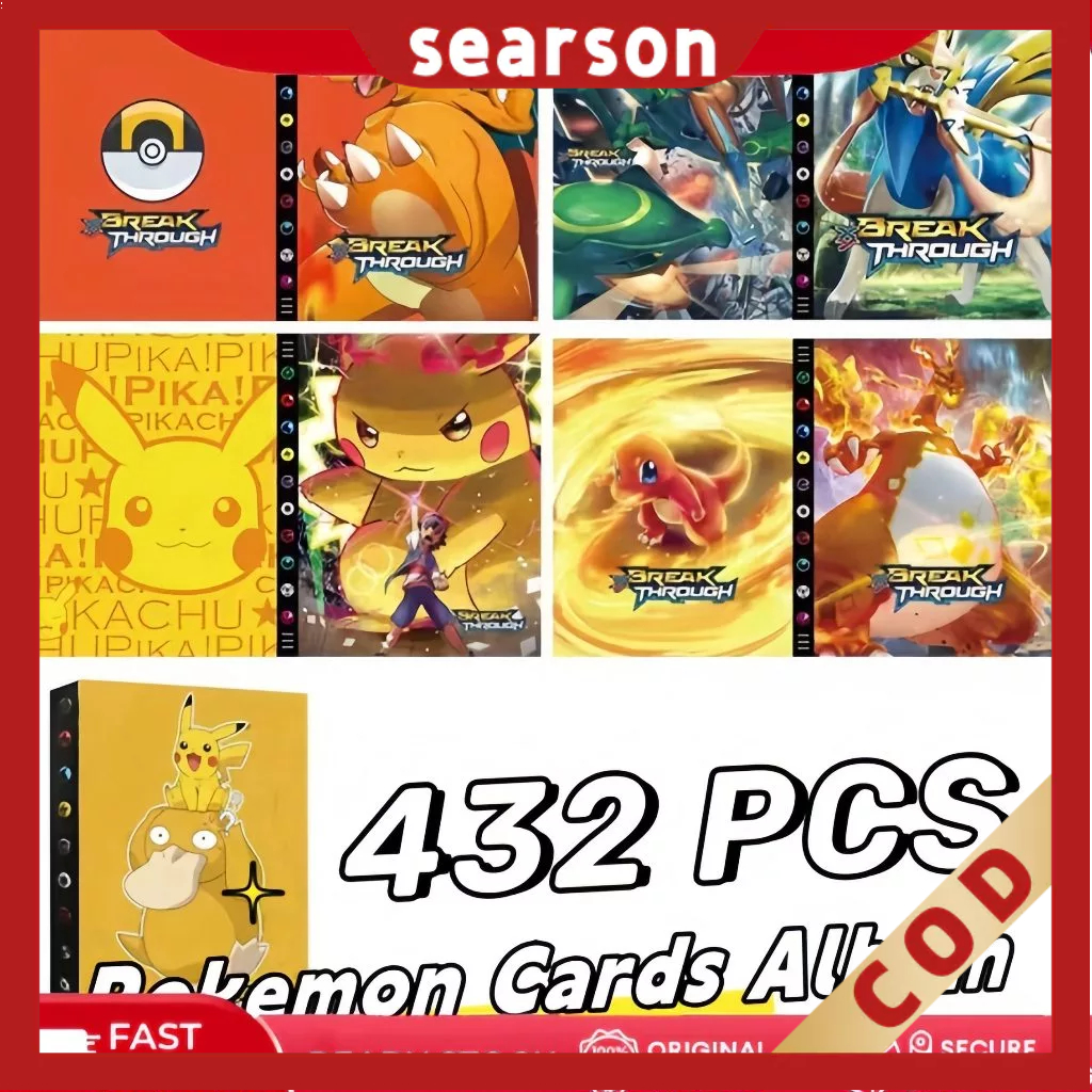 Jual 【24h】432PCS 9/4 Pocket Card Pokemon Album Book Anime Map Game ...