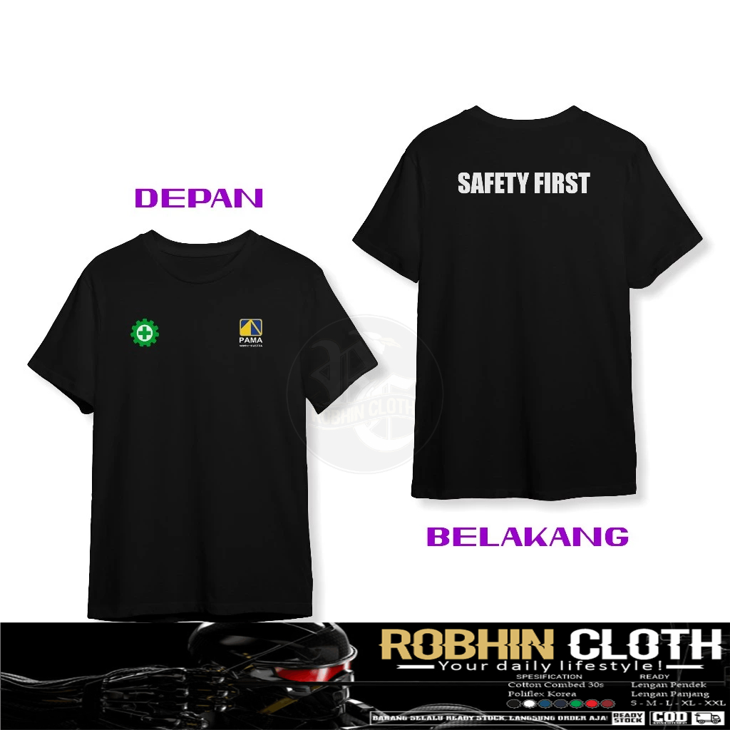 Jual Kaos Baju Pama Persada Safety First DB Kaos Perusahaan | Shopee ...