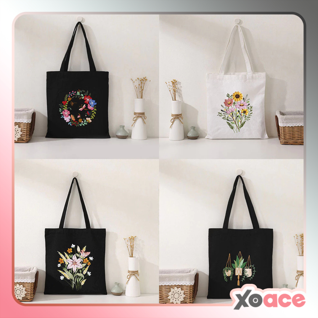 Jual DIY Tas Kain Sulam Hand Embroidery Totebag Set Paket Jahit Bordir ...