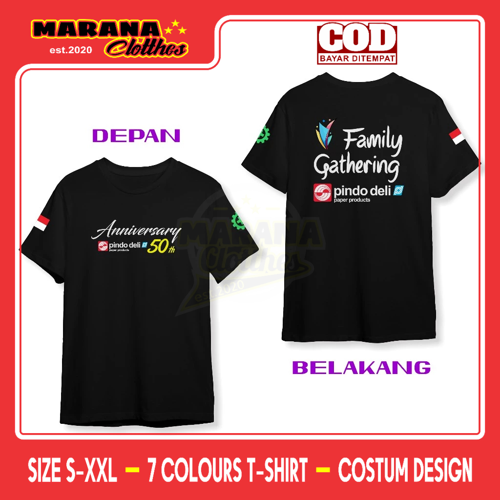 Jual Kaos logo HUT Pindo Deli 50th Family Gathering DB Baju Perusahaan ...