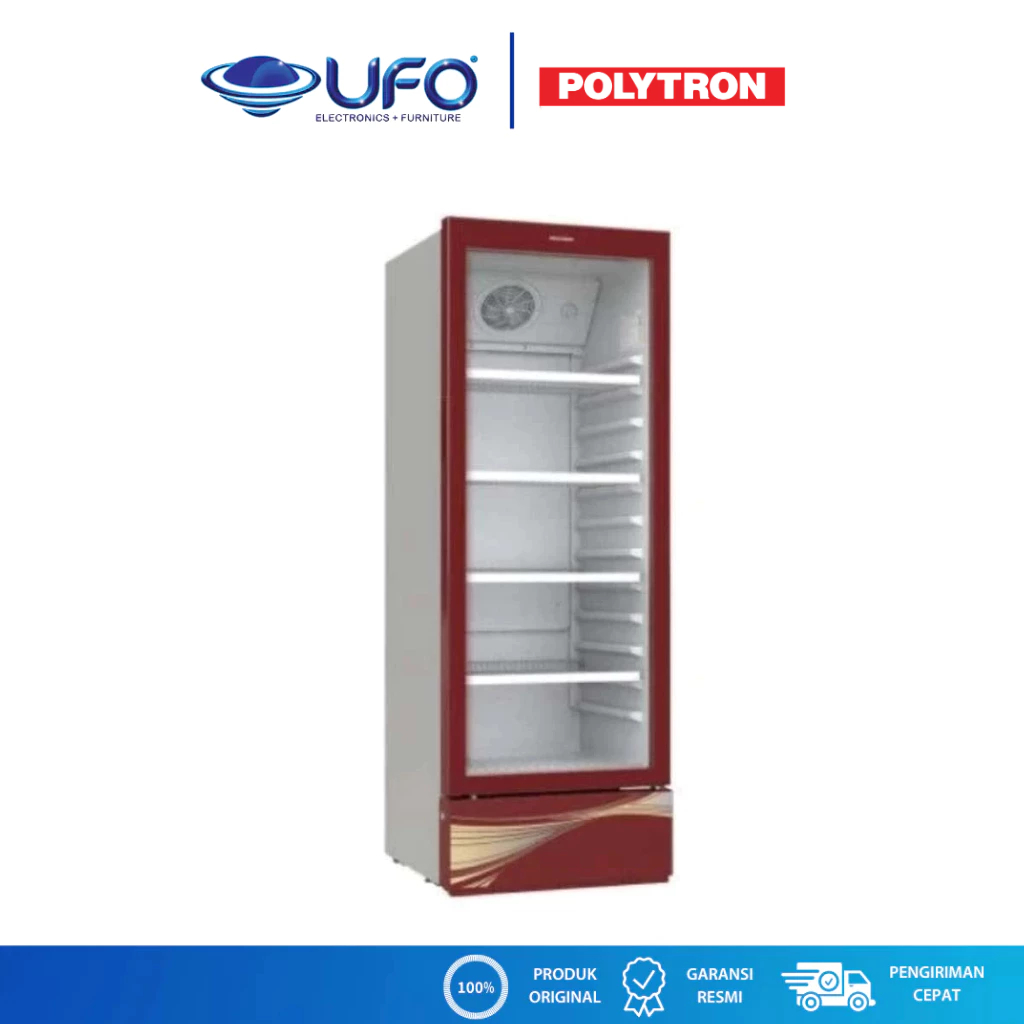 Jual Polytron Showcase Fastcool Borderless 230 Liter SCN237R | Merah ...