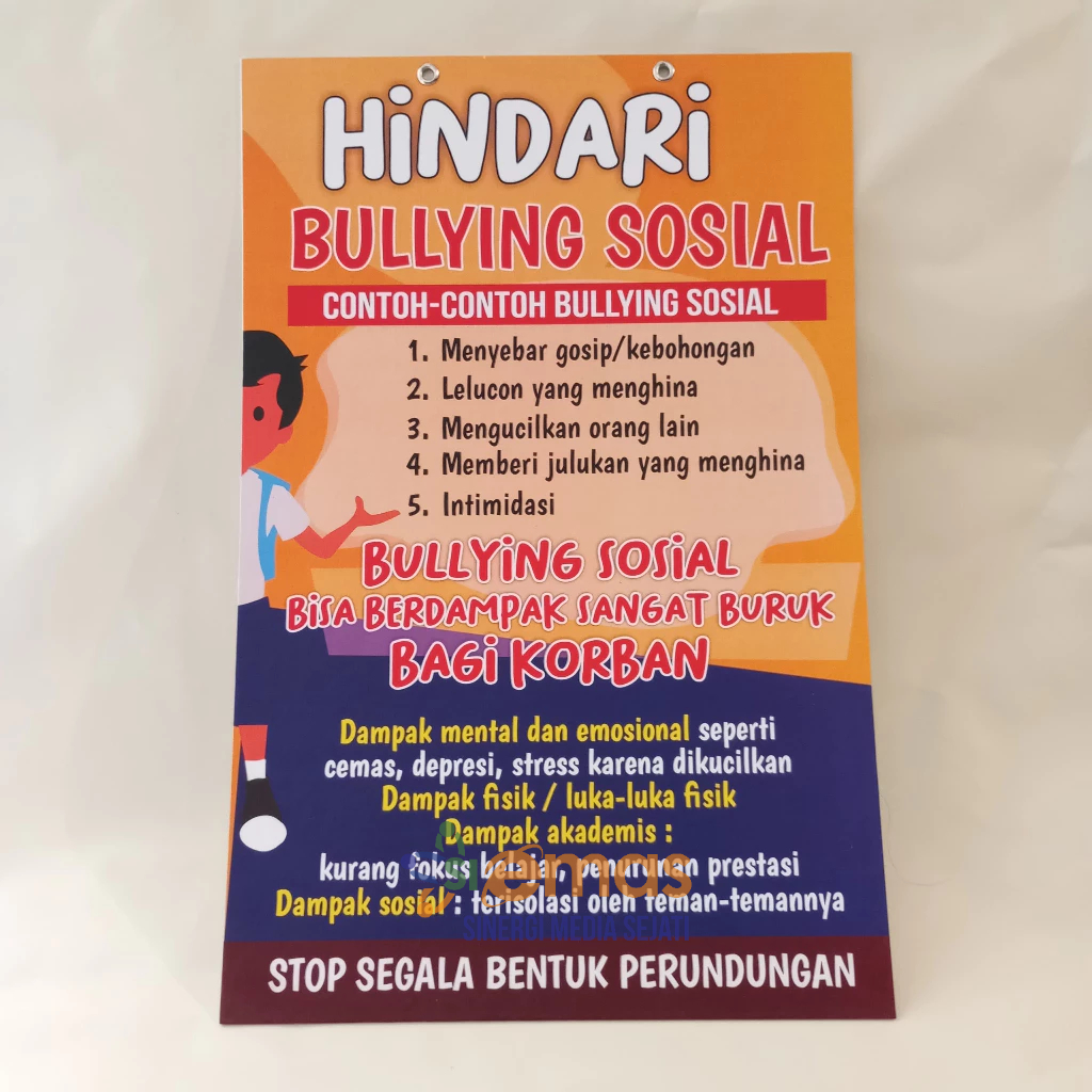 Jual Hard Poster Stop Bullying | Hard Poster Hindari Bullying Sosial | Shopee Indonesia