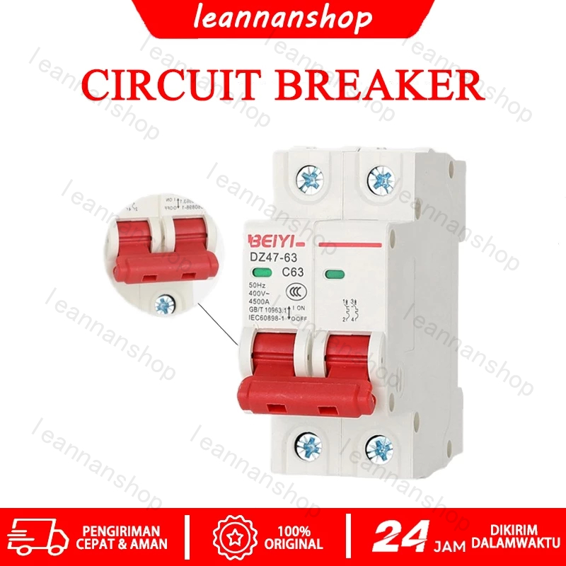 Jual MCB DC 2P 6pcs 63A circuit breaker PV solar panel surya Tegangan ...