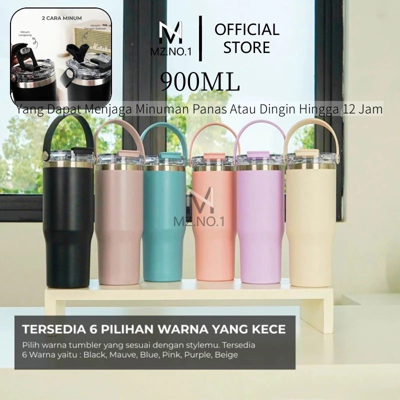 Jual 【COD】900ml Premium Tumbler Handle 2in1 / Botol Minum Tumbler ...