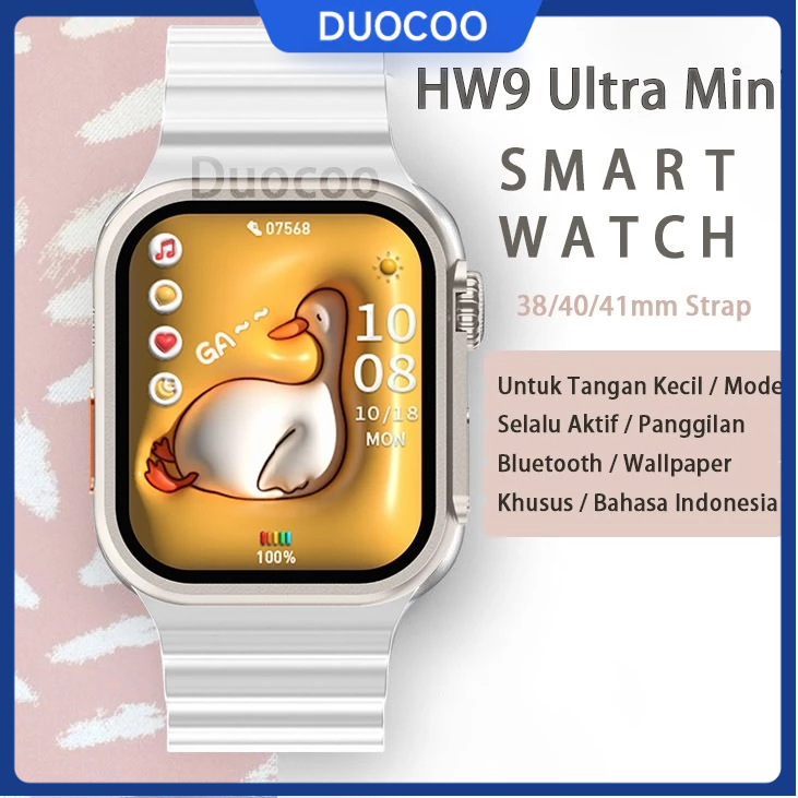 Jual [GET 2 STRAPS]100%ORI HW9 Ultra Mini Smart Watch 1.75Inch Men ...