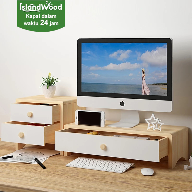 Jual Rak Meja Serbaguna Table Rack Desk Organizer Rak Buku Kayu Meja ...